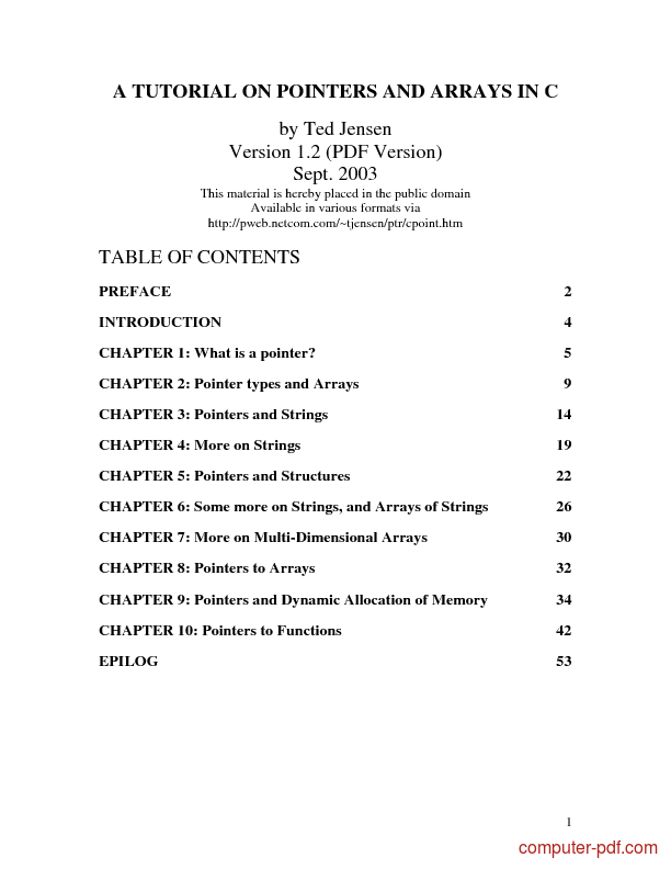  PDF Pointers And Arrays In C Language Free Tutorial For Beginners