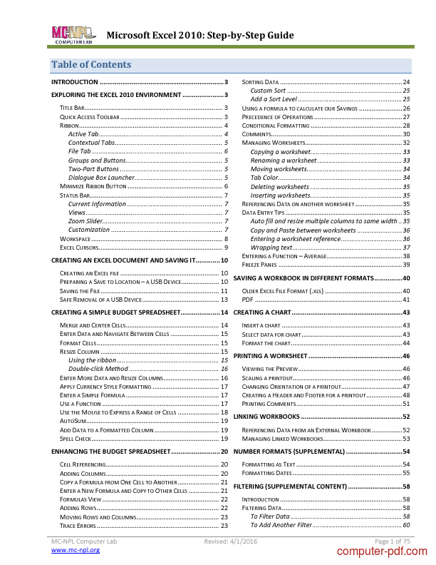Cara Cepat Belajar Microsoft Excel 2010 Pdf Gymnimfa