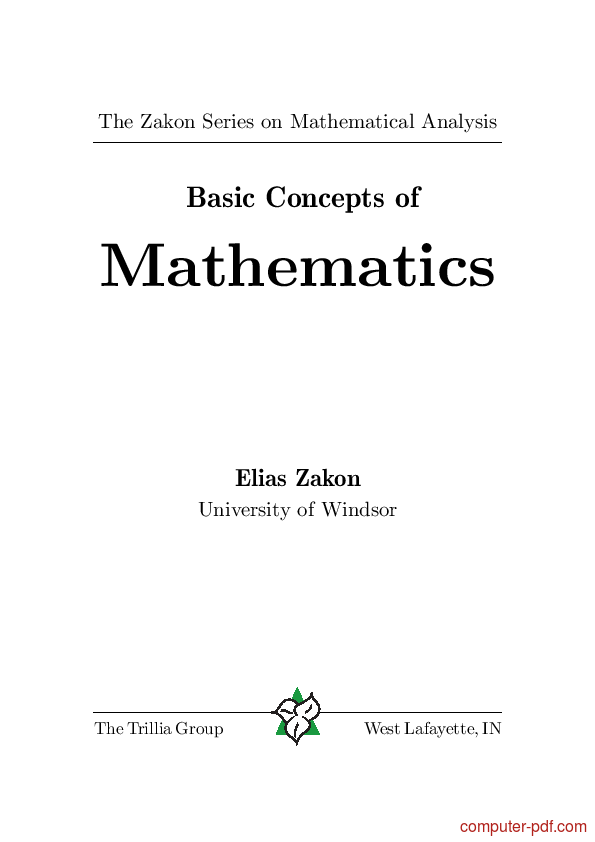  PDF Basic Concepts Of Mathematics Free Tutorial For Beginners