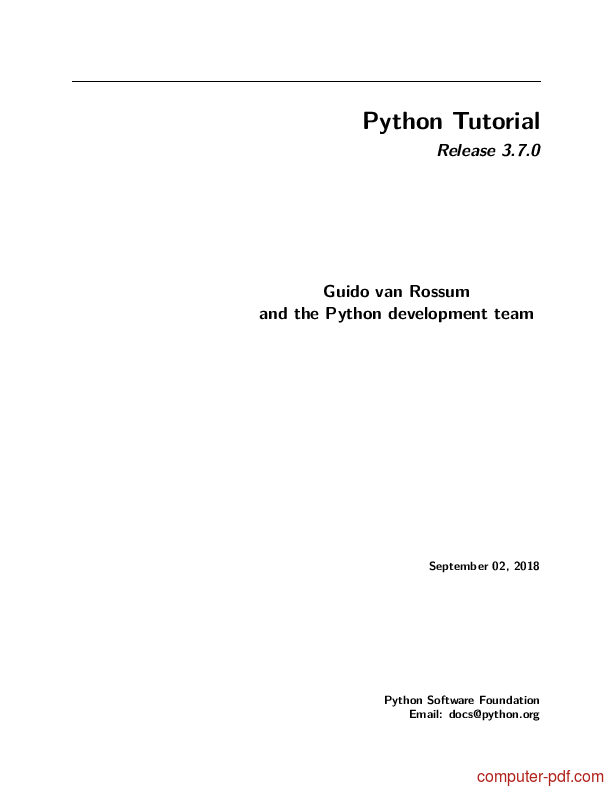  PDF Python Free Tutorial For Beginners